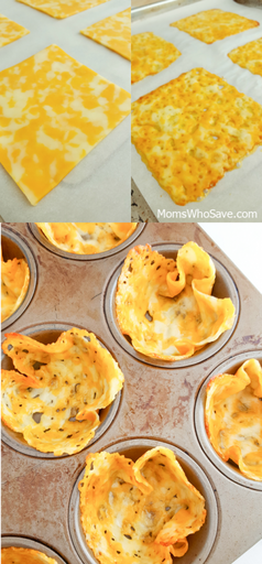 Cheese Shell Taco Cups With Jalapeno Cilantro Sauce (Keto-Friendly ...