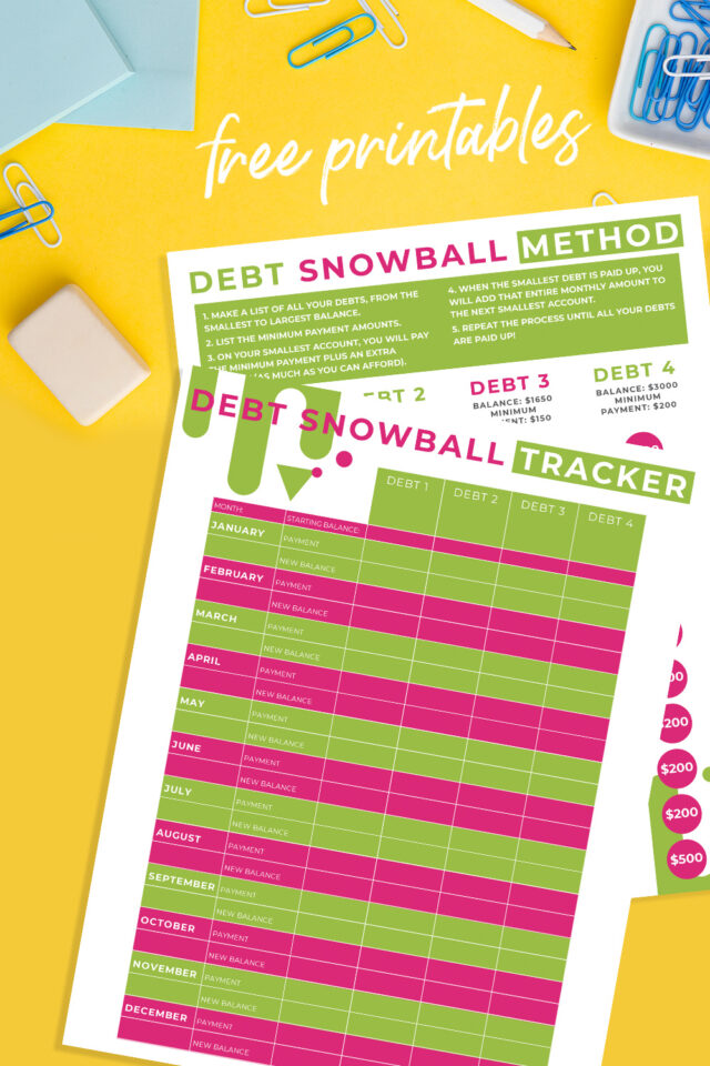 Free Printable Debt Payoff Worksheet (Debt Snowball Method ...