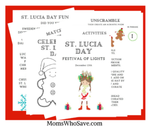 St. Lucia Day Free Printables, Activities, And More (10 Pages ...