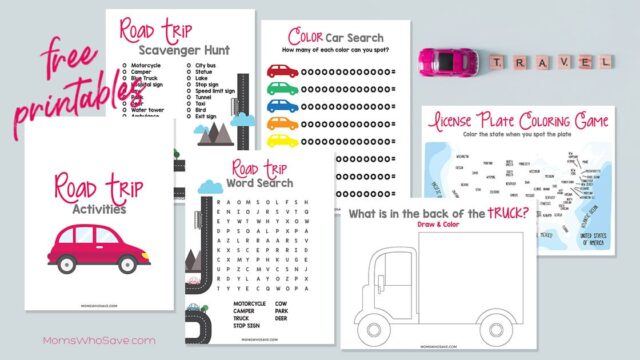 Looking For Road Trip Activities For Kids? Pick Up These Free Printable ...