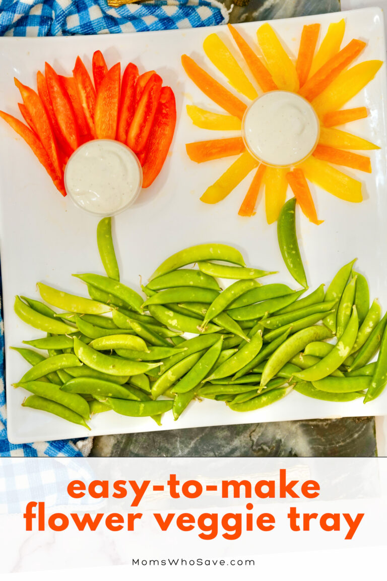 Easy-to-Make Flower Veggie Tray | MomsWhoSave.com