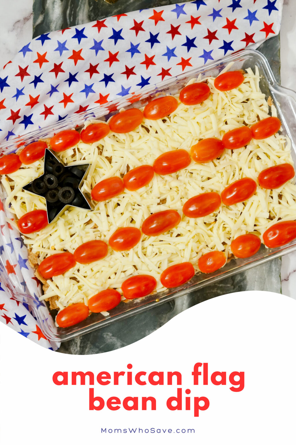 American Flag Bean Dip | MomsWhoSave.com