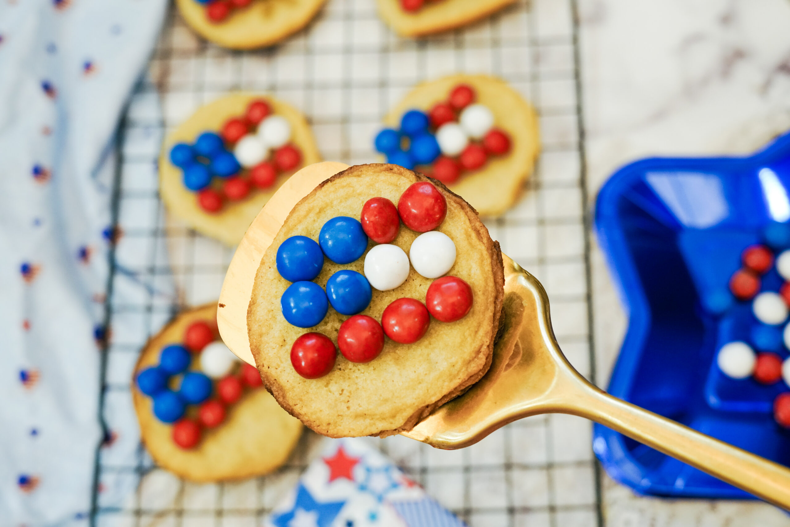 Red, White, & Blue Flag Cookies: A 2-Ingredient Recipe | MomsWhoSave.com