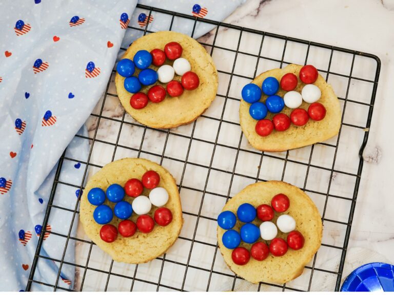 Red, White, & Blue Flag Cookies: A 2-Ingredient Recipe | MomsWhoSave.com